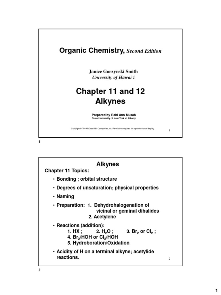 Chapter 11 and 12 - ALKYNE | PDF