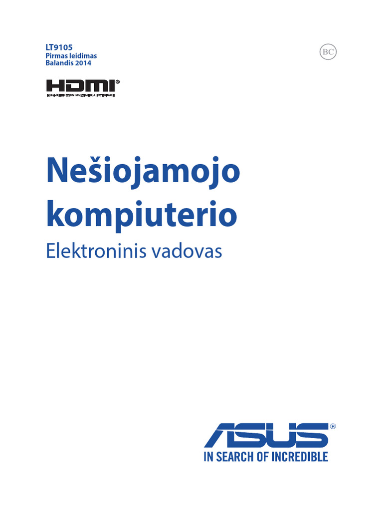 Nešiojamojo Kompiuterio: Elektroninis Vadovas | PDF