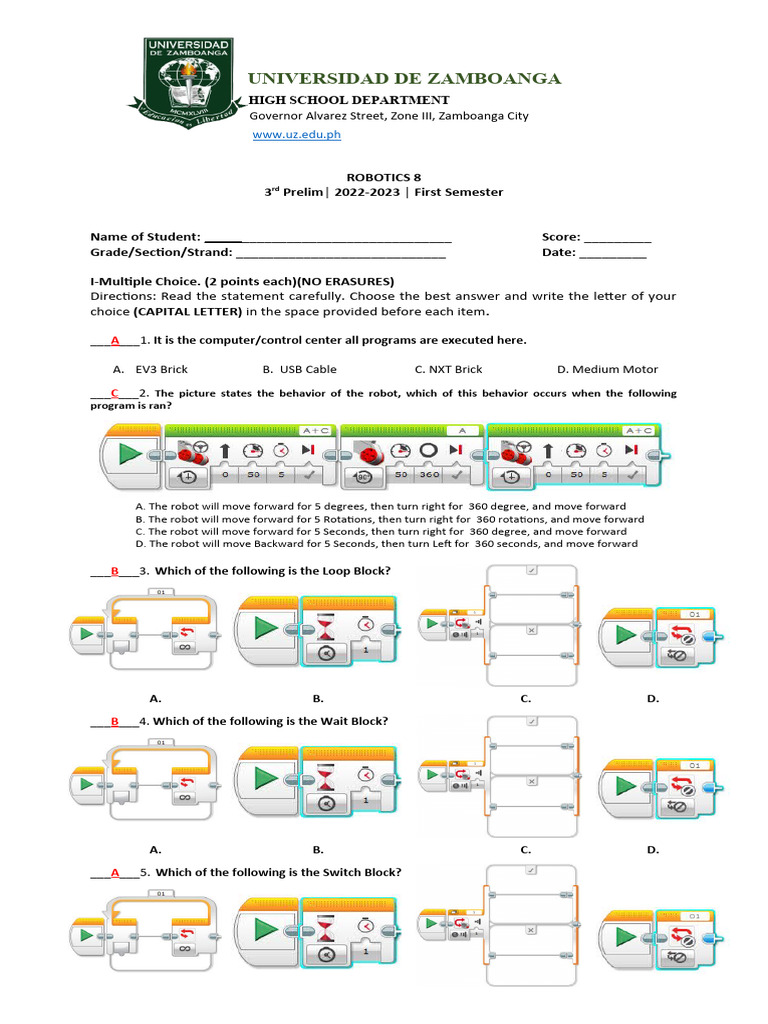 ROBOTICS 8 3rd Quarter | PDF | Computing