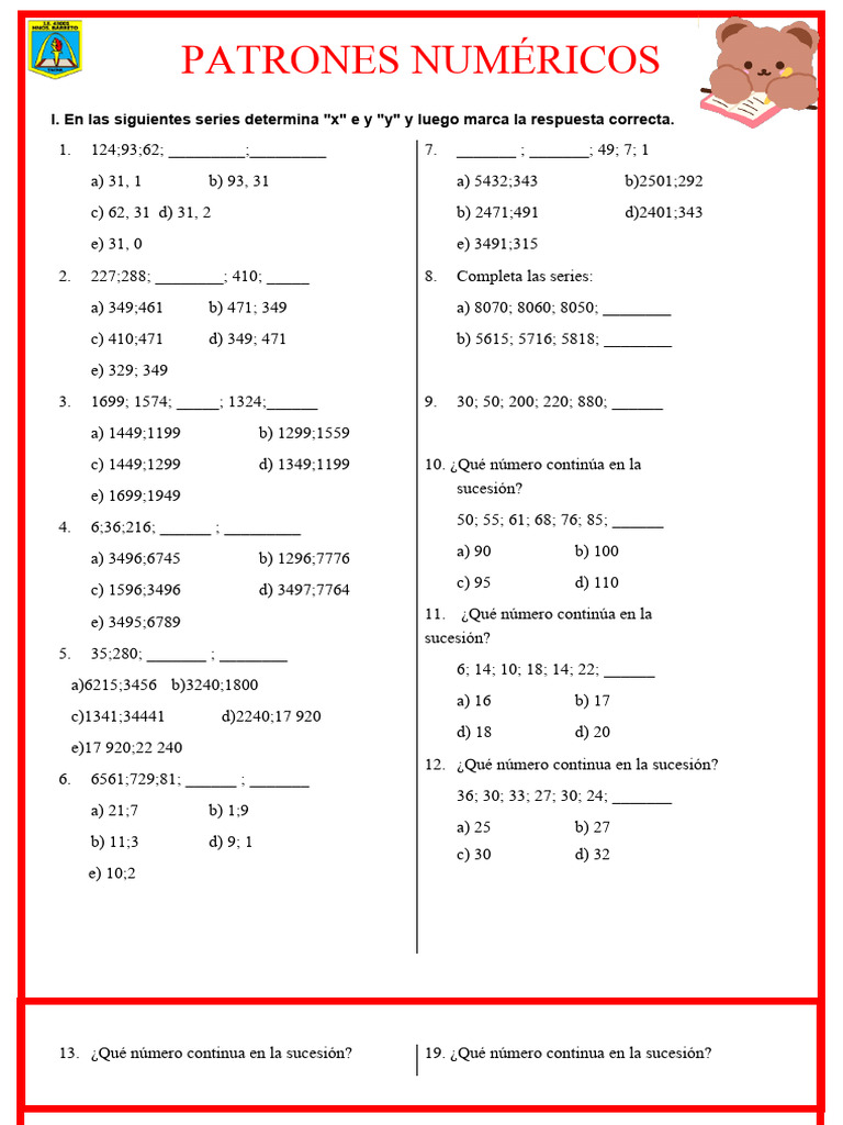 PATRONES NUMÉRICOS | PDF | Ajedrez