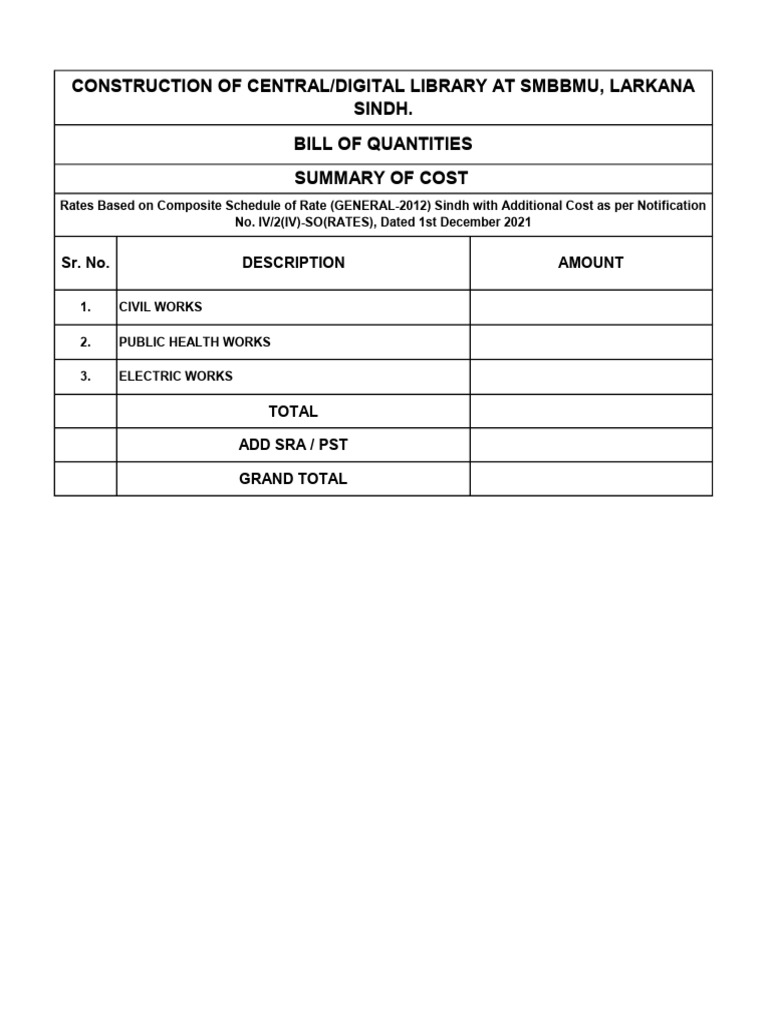 BOQ Library - 16427654370 | PDF | Concrete | Door