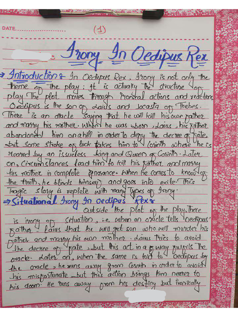Irony in Oedipus Rex | PDF