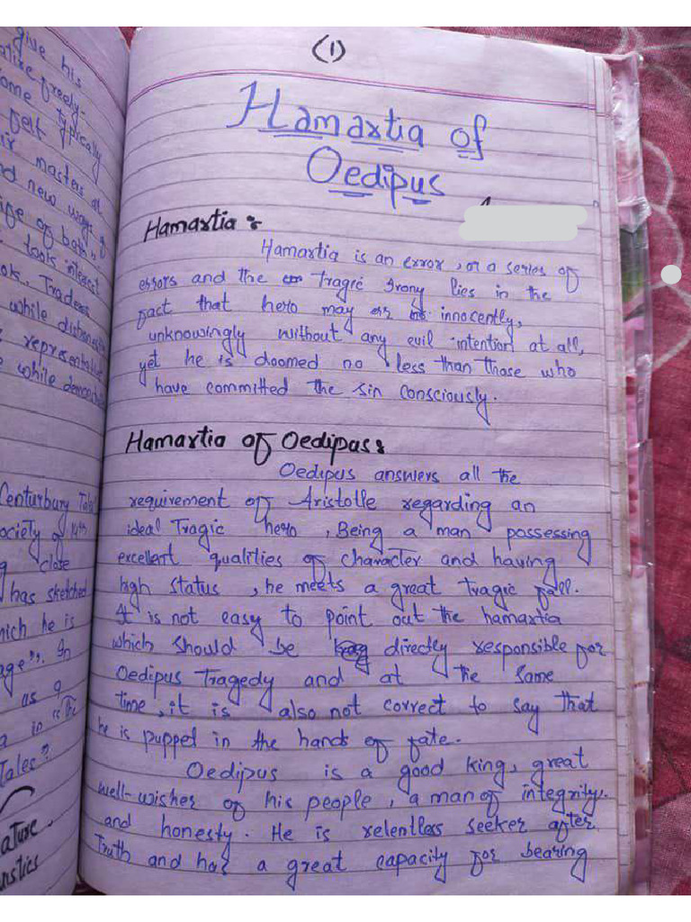 Hamartia or Tragic Flaw of Oedipus Rex | PDF