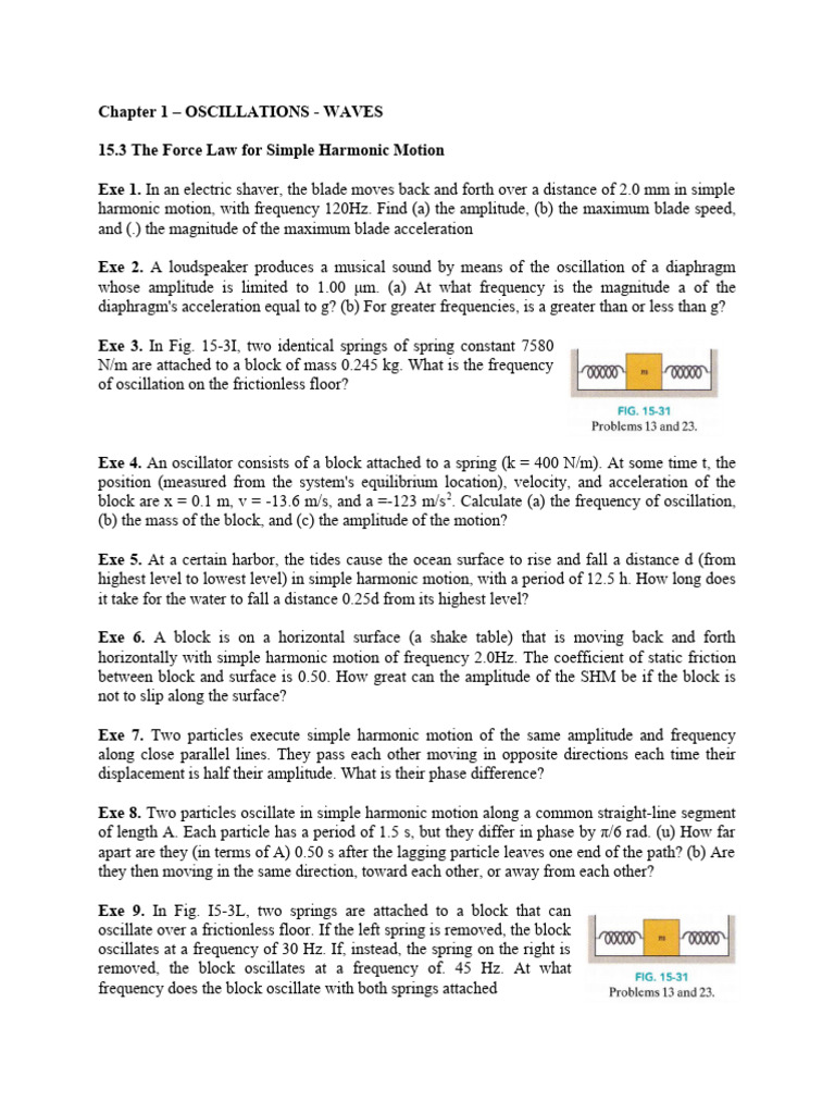 Chapter 2 - Oscillation - Waves (1) | PDF | Oscillation | Waves