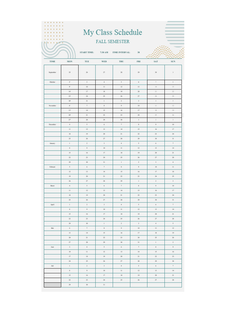 My Class Schedule | PDF