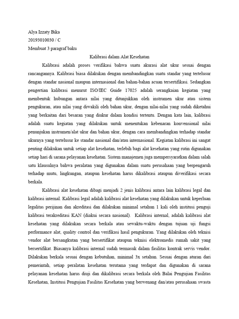 030 Alya Izzaty Bika Tugas Paragraf | PDF | Teknologi & Rekayasa