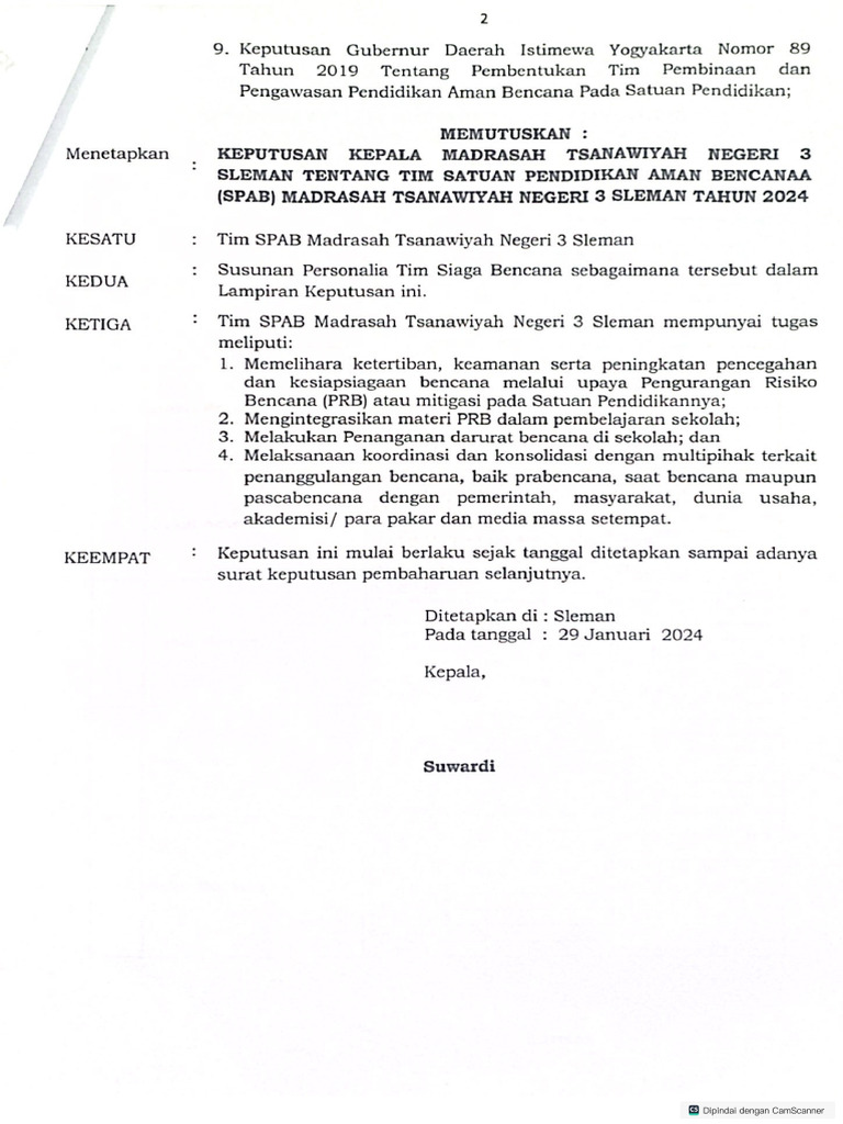 SK Aman Bencana 2 | PDF