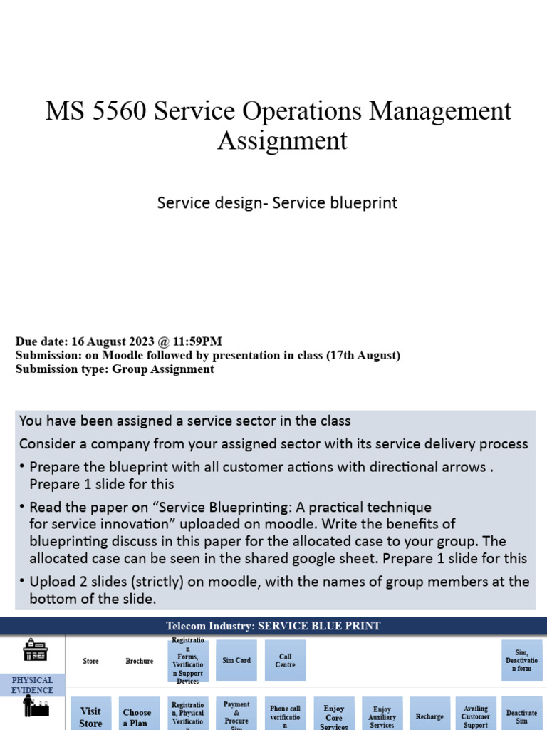 Ass 1 Service Blueprint | PDF | Telecommunications | Computing