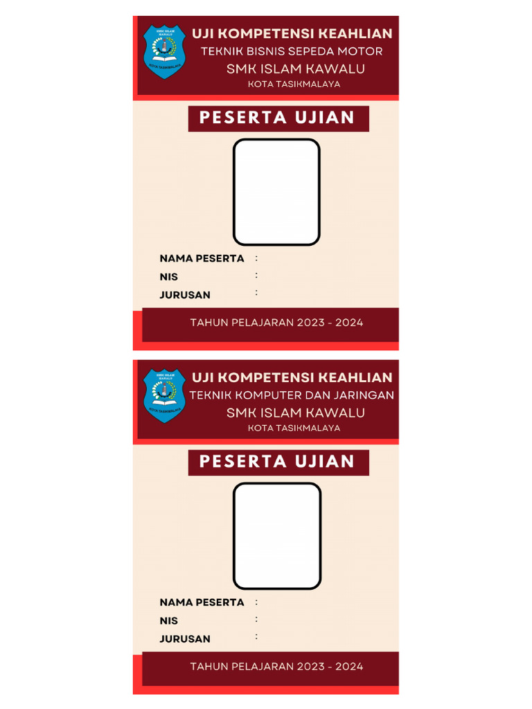 Id Card Peserta | PDF