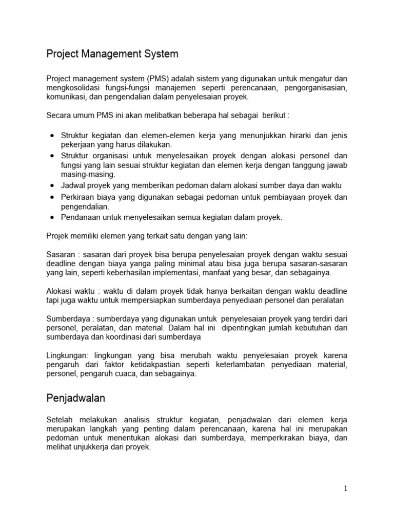Manajemen Proyek | PDF