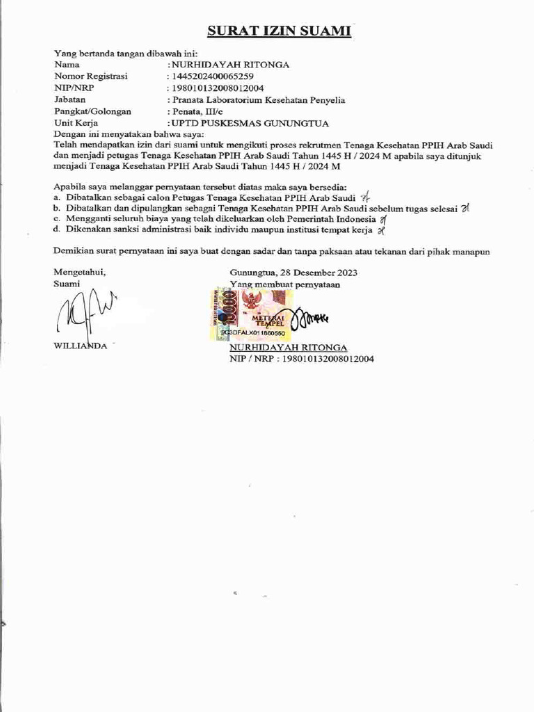 Surat Izin Suami | PDF