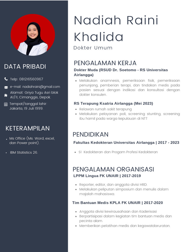 CV Resume Nadiah | PDF | Pengembangan Diri | Kesehatan Holistik