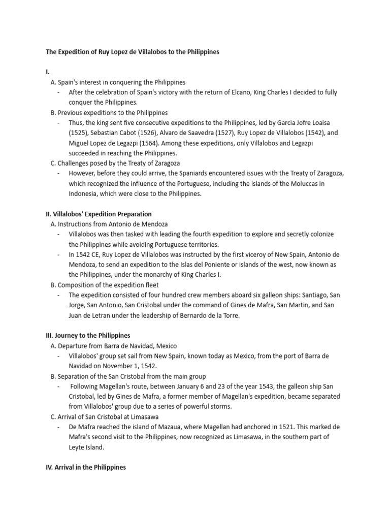 Villalobos Expedition to the Philippines | PDF | Age Of Discovery ...