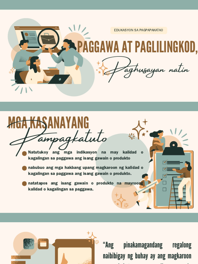 PAGGAWA AT PAGLILINGKOD ESP 9 LESSON 2 3RD Q | PDF