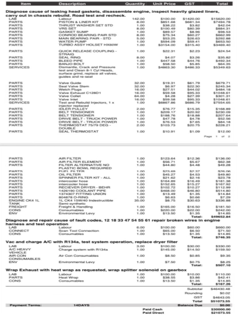 Engine Rebuild Report | PDF