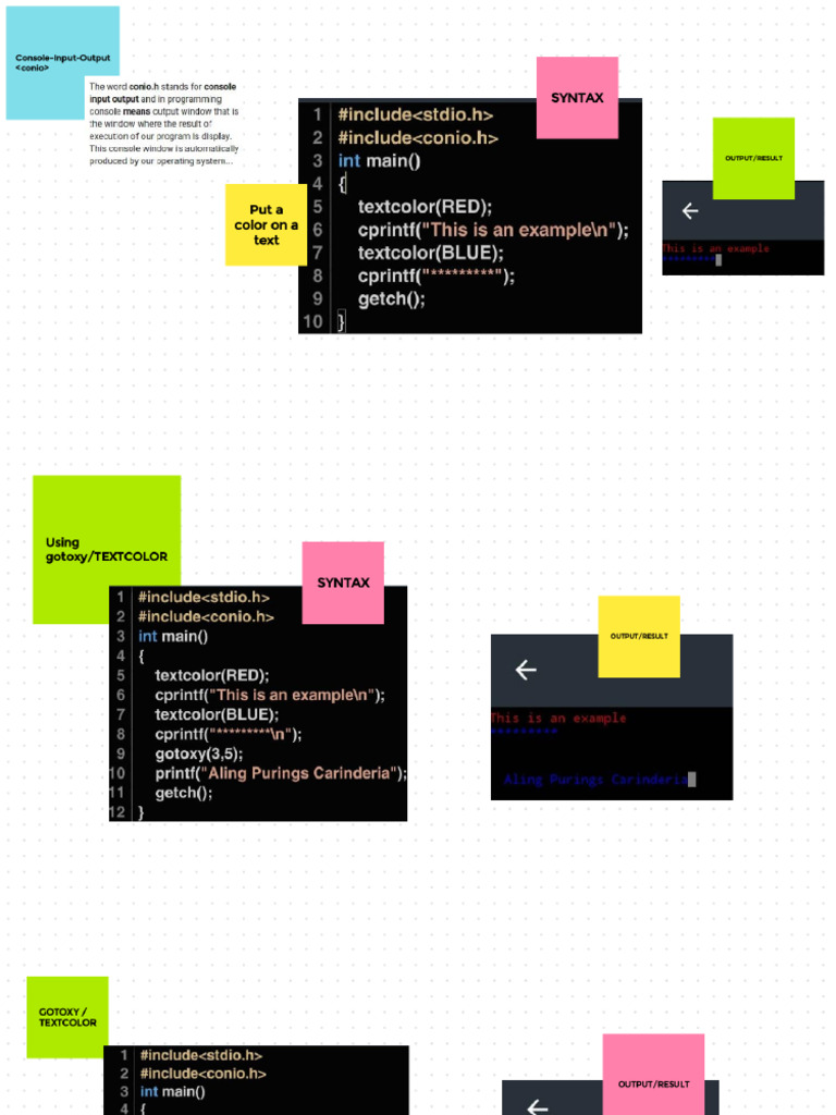 Text Color Time Gotoxy Pdf 1449