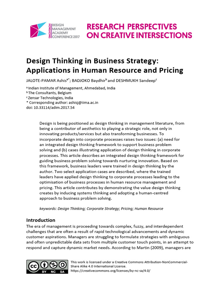 Design Thinking in Business Strategy | PDF | Design Thinking | Pricing