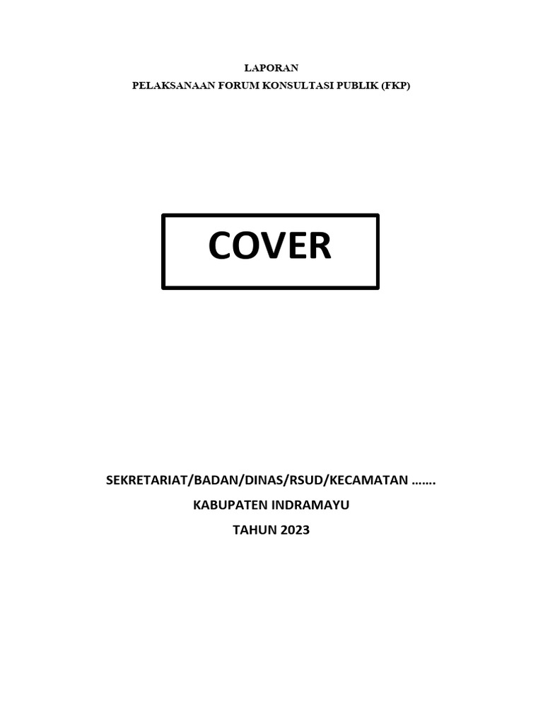 Template Laporan Fkp_upp | PDF