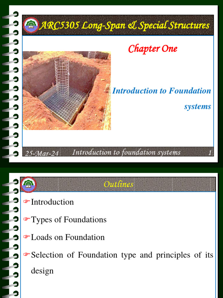 Introduction to Foundation systems | PDF | Deep Foundation | Foundation (Engineering)
