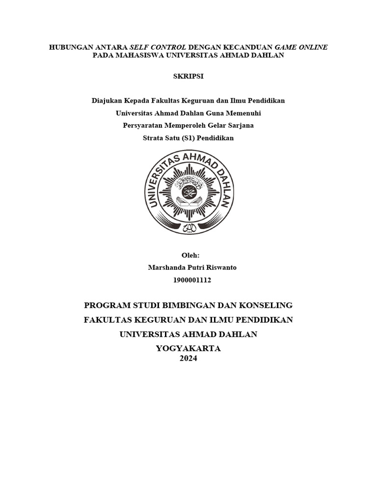 Instrumen Penelitian Skala - Marshanda Putri Riswanto | PDF ...