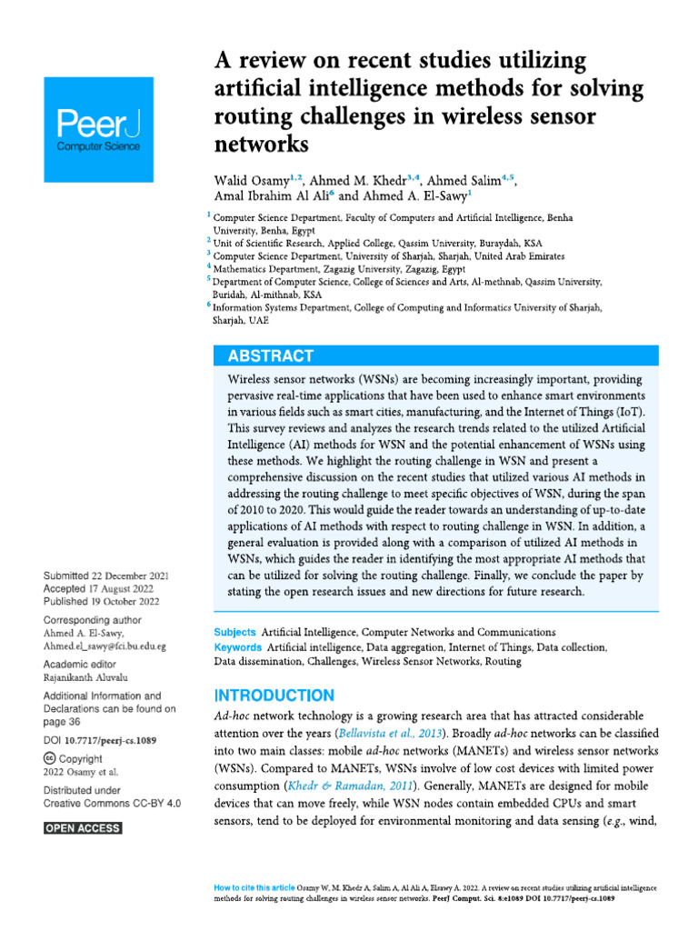 Wireless Sensors Network | PDF
