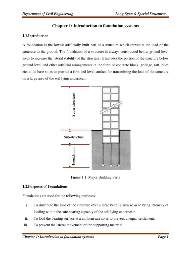 Chapter-1 Lecture Note | PDF | Deep Foundation | Foundation (Engineering) Chapter-1 Lecture Note | PDF | Deep Foundation | Foundation (Engineering)