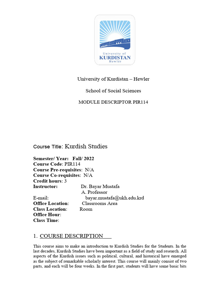 MD 2022 Kurdish Studies | PDF | Kurdistan | Kurds