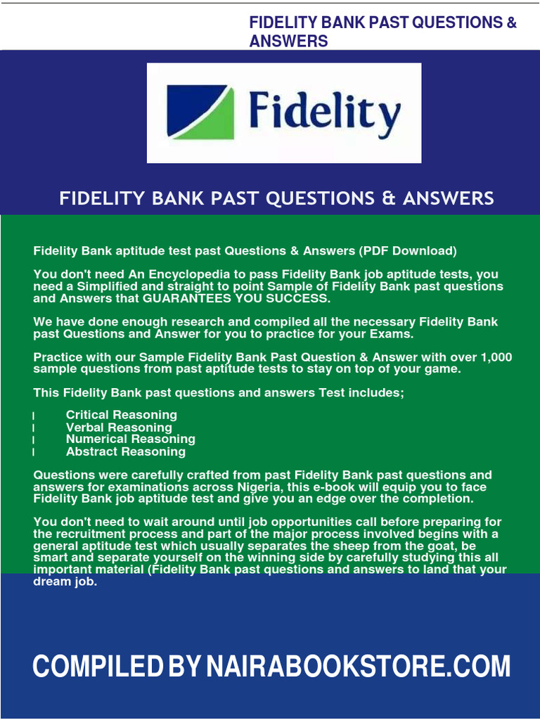 Fidelity Bank Past Questions and Answers | PDF | Argument | Insurance