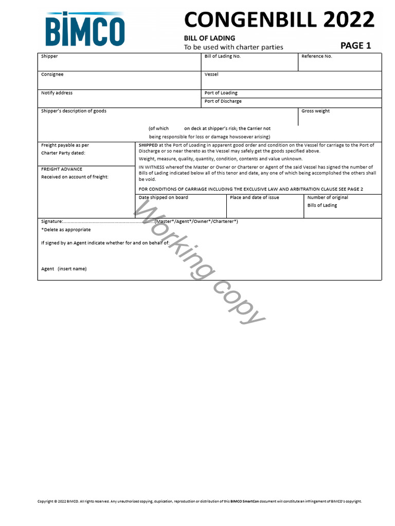Sample Copy CONGENBILL 2022 | PDF
