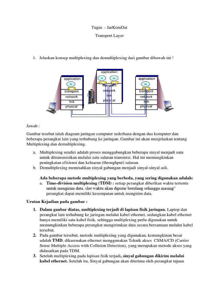 Tugas Transport Layer | PDF | Metode & Bahan Ajar | Komputer