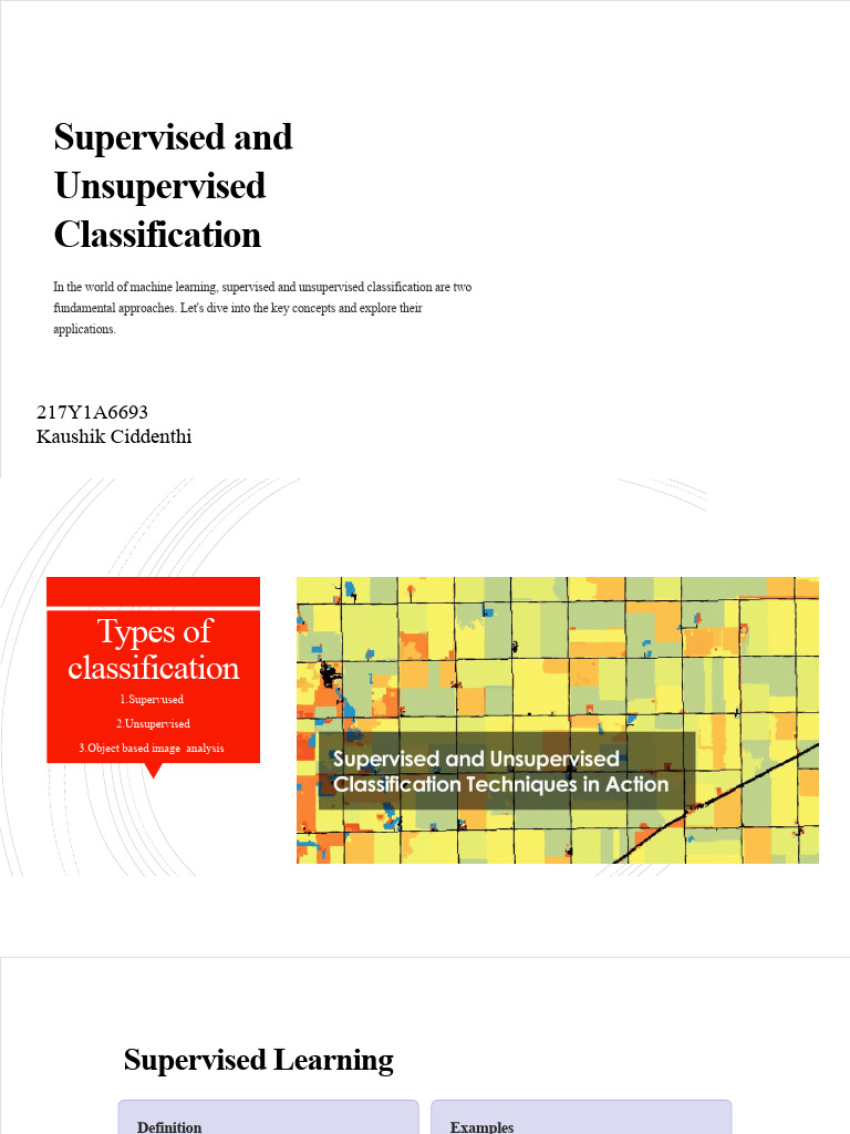 Supervised and Unsupervised Classification | PDF Supervised and Unsupervised Classification | PDF