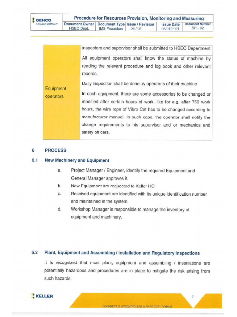 Maintenance Procedure | PDF