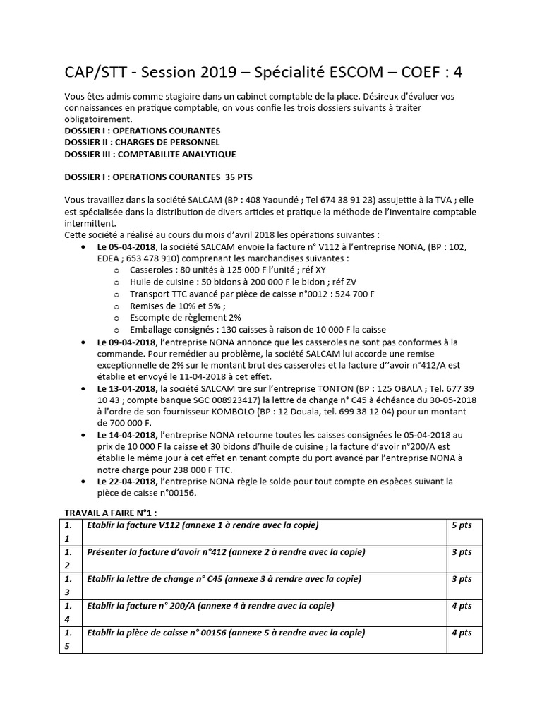 PCQ - Cap Escom - 2019 | PDF