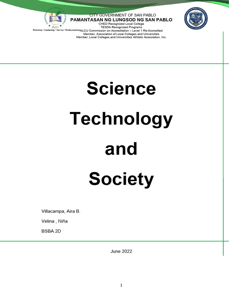 Velina-Villacampa Report in STS | PDF | Philippines