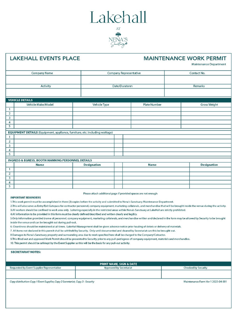 (BLANK COPY) Work Permit - 10 | PDF