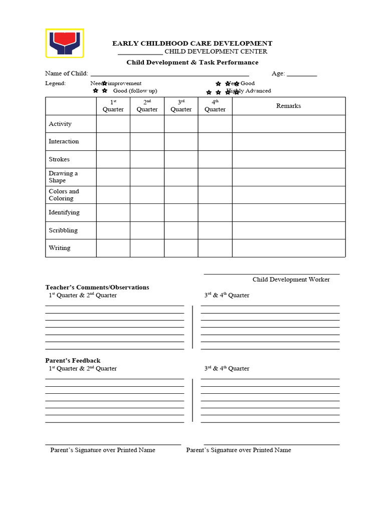 Assessment Records For Day Care | PDF