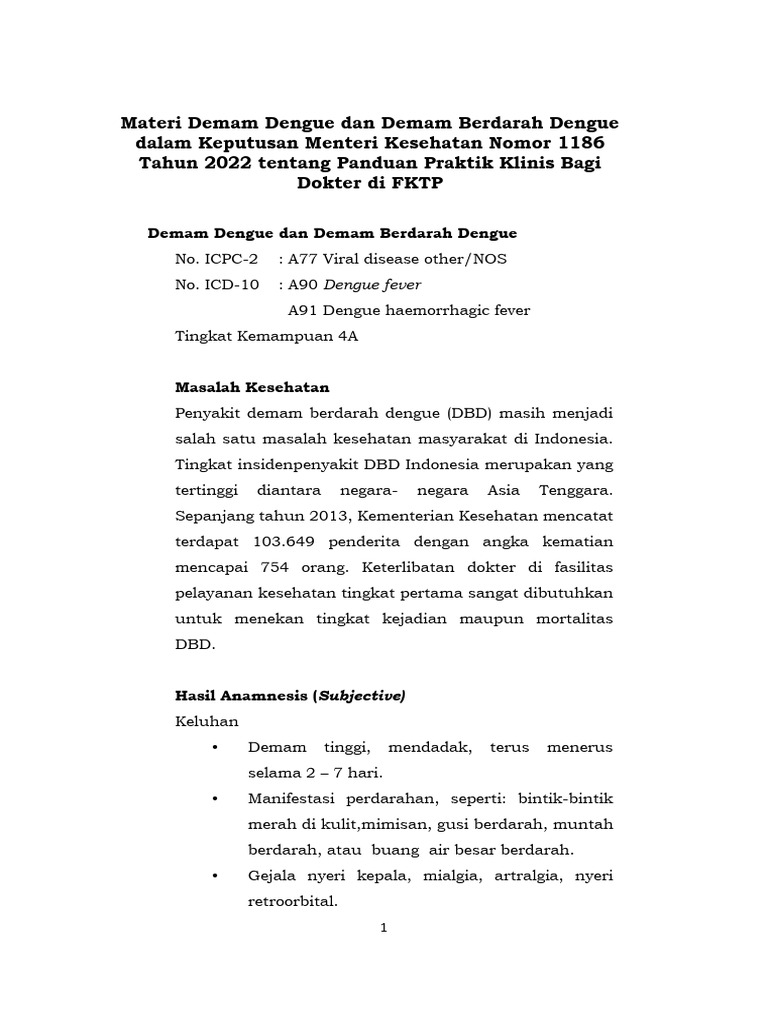 DBD Dalam PPK Di FKTP | PDF