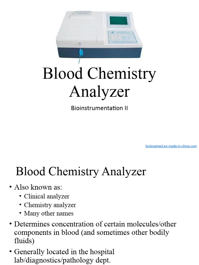 Lecture-9 Blood Chemistry Analyzer | PDF | Spectrophotometry ...