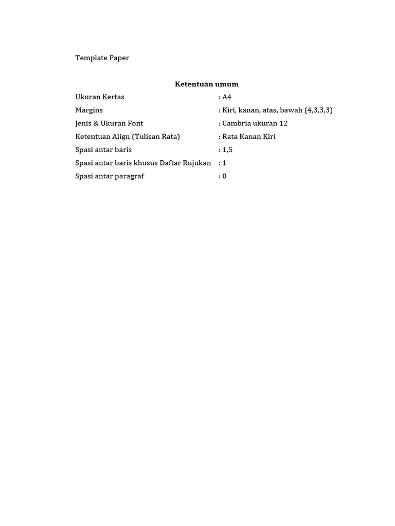 Template Paper Kuliah Ilmiah | PDF