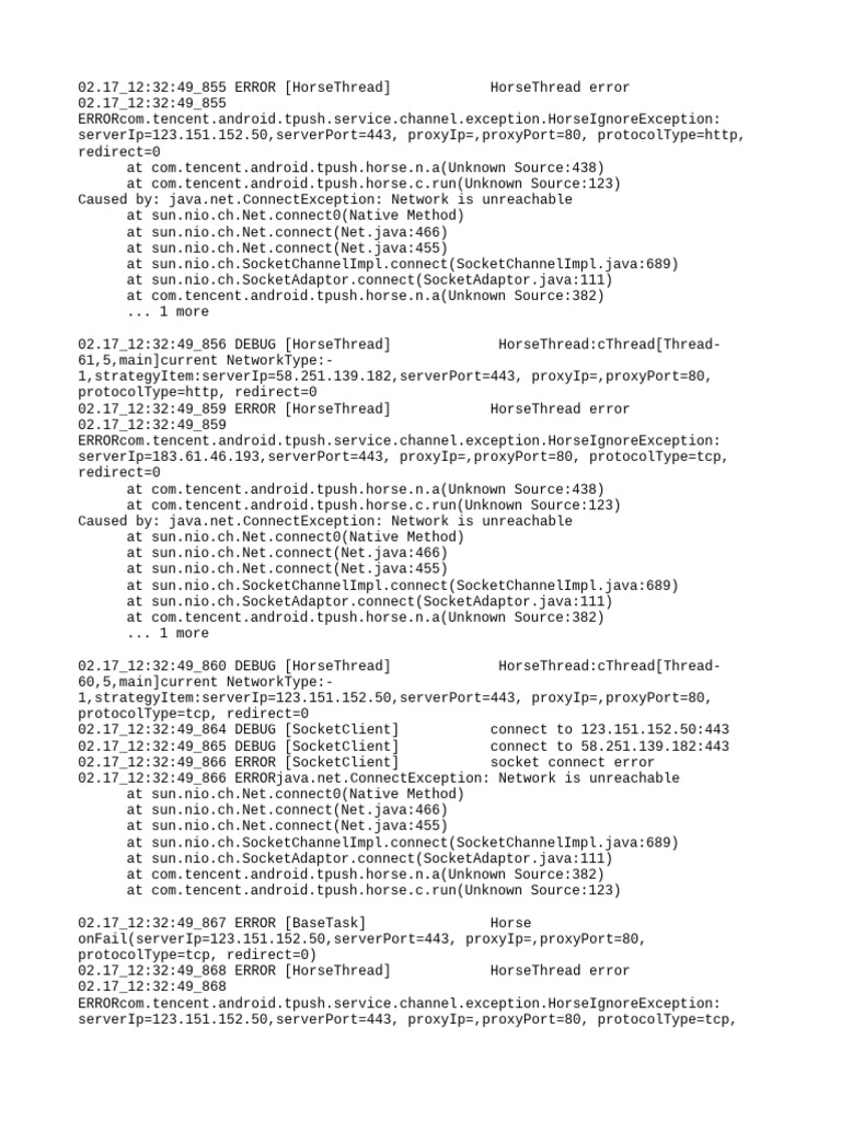 Log-20240217 1232 3 | Download Free PDF | Java (Programming Language) | Thread (Computing)