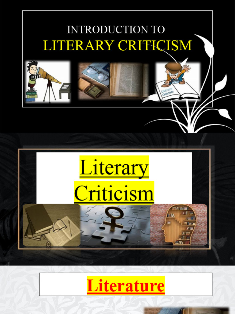 Introduction to Literary Criticism | PDF | Literary Criticism ...