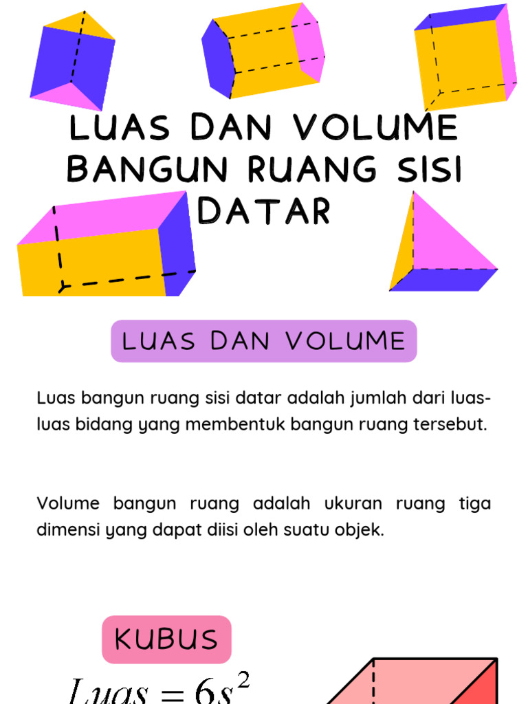 Luas Dan Volume Bangun Ruang Sisi Datar | PDF | Metode & Bahan Ajar