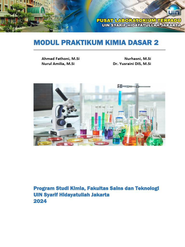 Modul Praktikum Kimia Dasar 2 (OBE) 2024 | PDF | Teknologi & Rekayasa