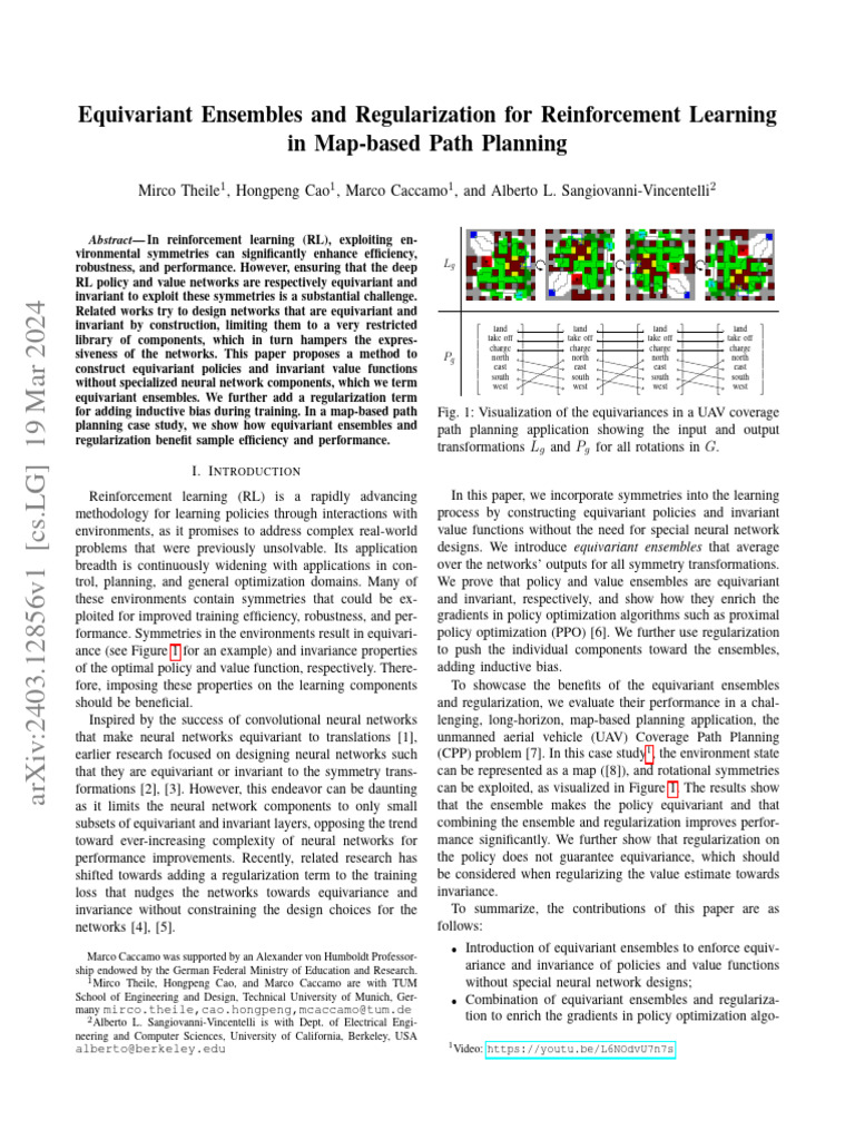Equivariant Ensembles and Regularization For Reinforcement Learning in Map-Based Path Planning ...