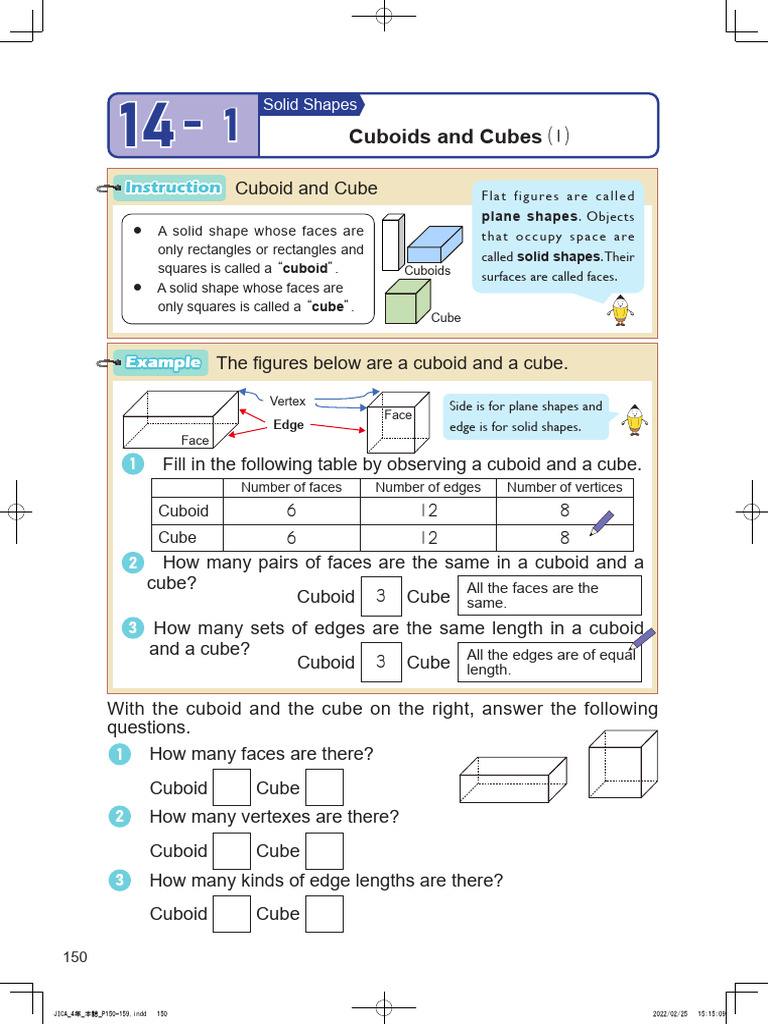 Net of Cubes and Cuboids | PDF | Shape | Geometric Shapes