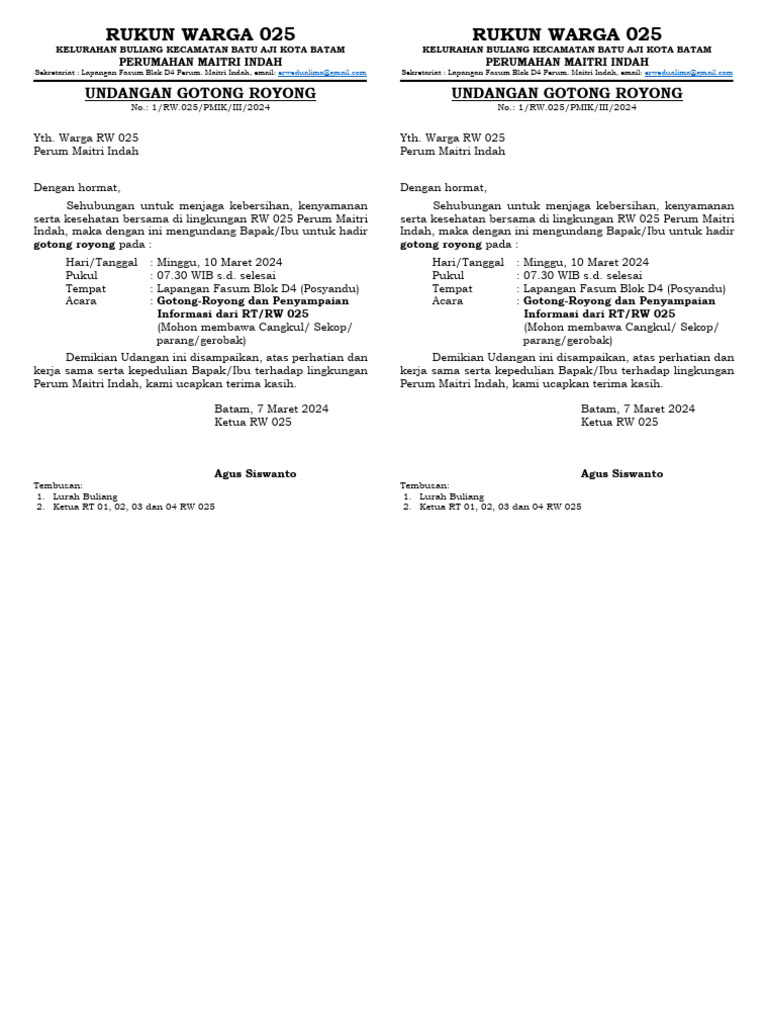 UNDANGAN GORO - 10 Maret 2024 | PDF