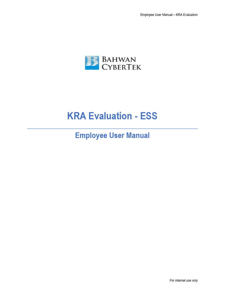 User Manual - KRA Evaluation - Employee - 2024 | Download Free PDF ...
