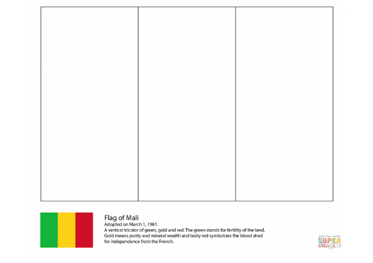 Coloriage - Drapeau Du Mali - Coloriages À Imprimer Gratuits | PDF