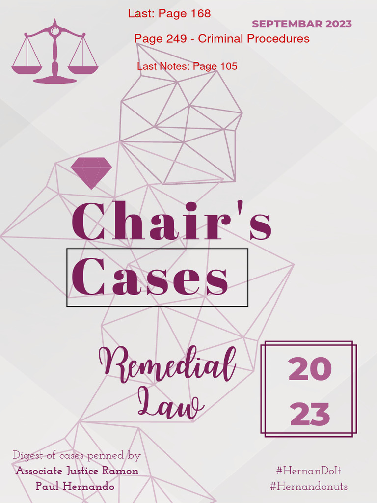 Remedial Law Case Digests - HernandoBar2023 | PDF | Evidence (Law ...