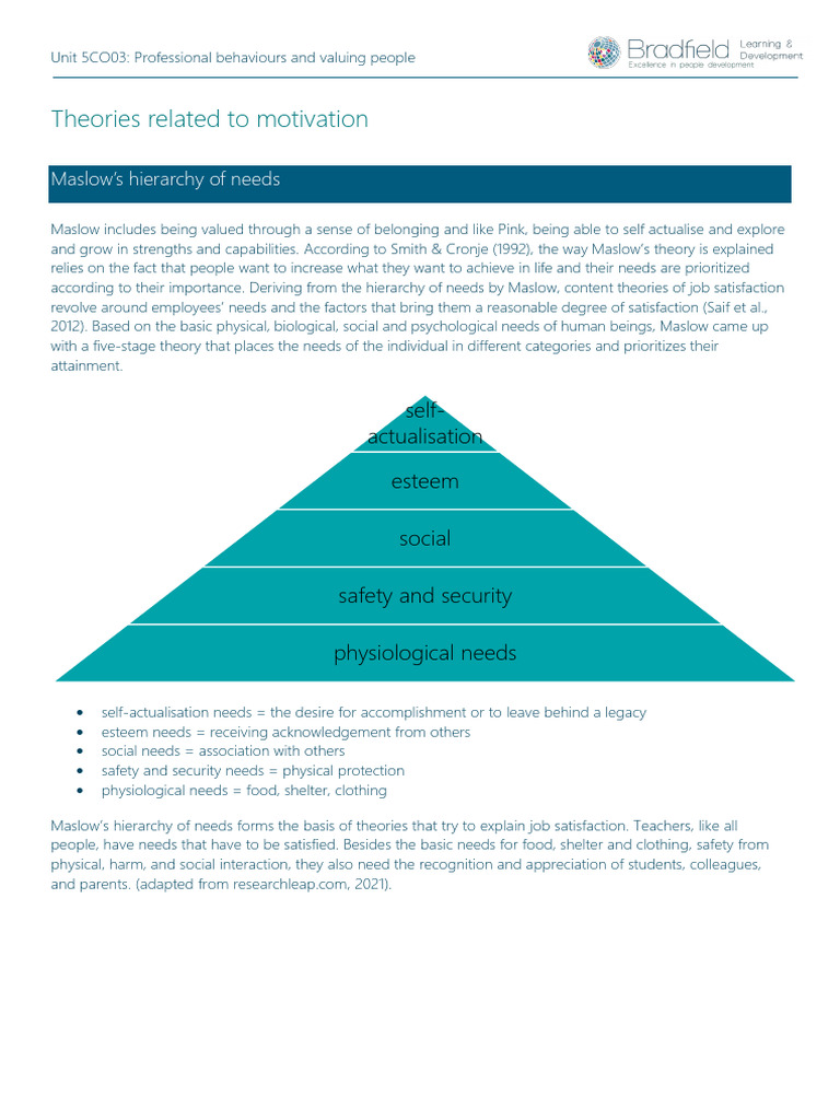 Motivation Theories | PDF